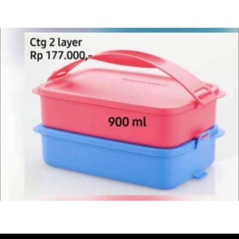 Jual rantang tupperware kotak bulat click to go tupperware murah ...