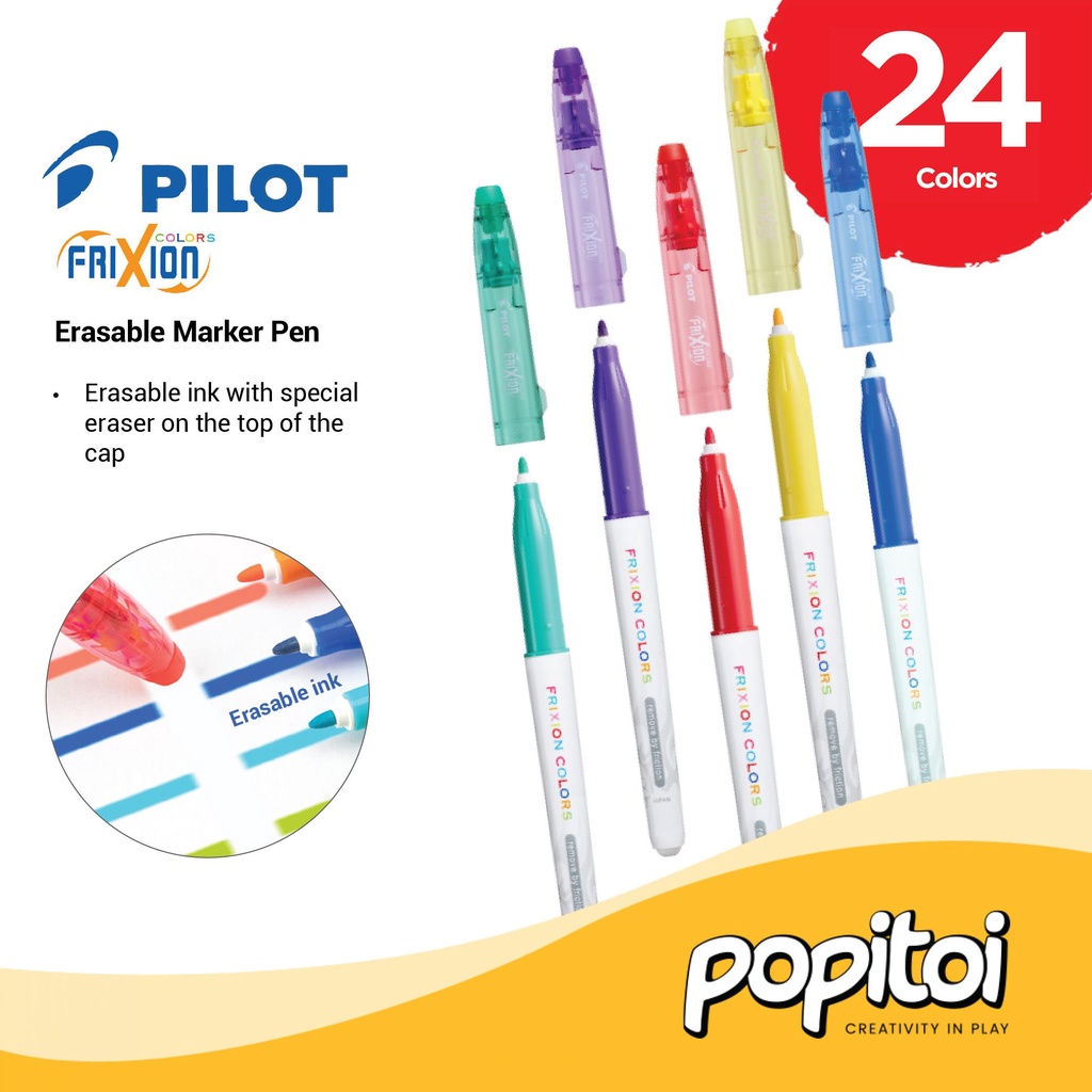 Jual Pilot Frixion Colors Erasable Single Marker Pen Spidol Highlighter ...