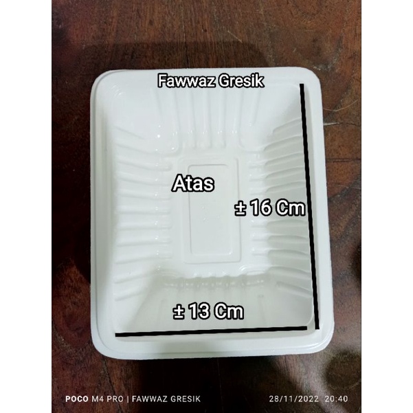 Jual (20 Pcs) Mika Plastik Tray Tatakan Buah Daging Sayur Warna Hips ...