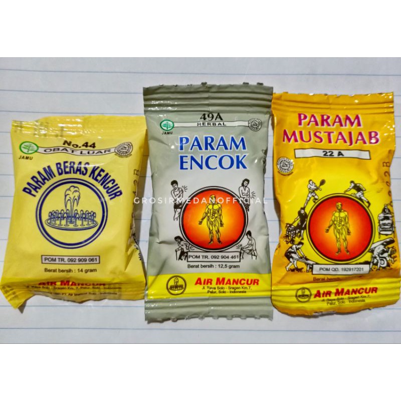 Jual PARAM AIR MANCUR - MUSTAJAB, BERAS KENCUR, PAREM ENCOK | Shopee ...