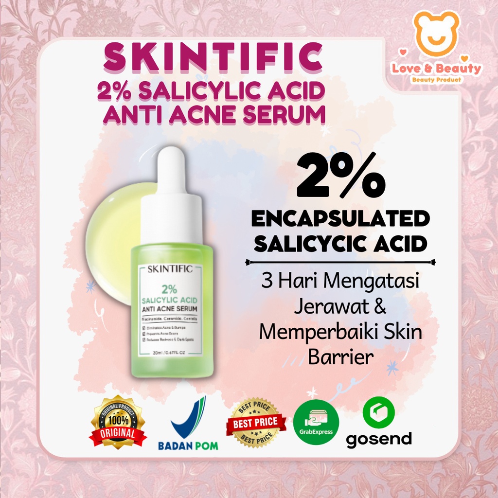 Jual SKINTIFIC 2% SALICYLIC ACID ANTI ACNE SERUM 20ML (BPOM) | Shopee ...