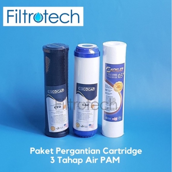 Jual Paket Catridge Filter Air Ledeng - Sediment, GAC, CTO | Shopee Indonesia