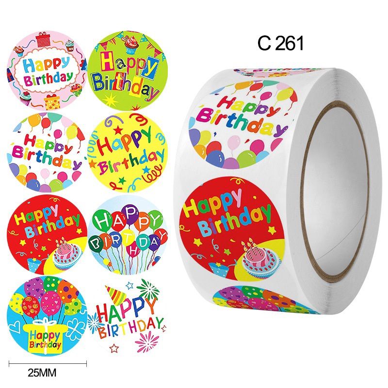 Jual Sticker Lucu Gambar Binatang Stiker Happy Birthday HBD 500pcs ...