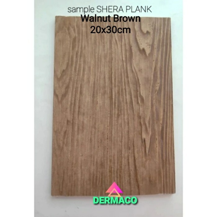 Jual CONTOH SHERA PLANK WALNUT BROWN 20 x 30CM | Shopee Indonesia