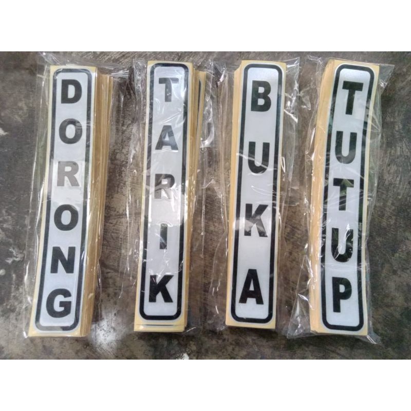 Jual Stiker sticker Tulisan Dorong,Tarik,Buka,Tutup | Shopee Indonesia