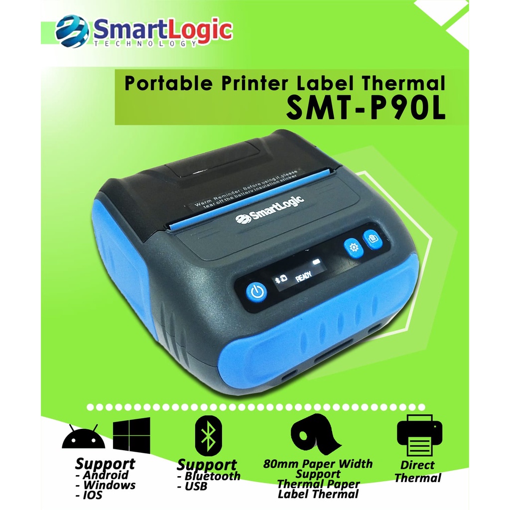 Jual MOBILE PRINTER THERMAL SMARTLOGIC SMT-P90L | Shopee Indonesia