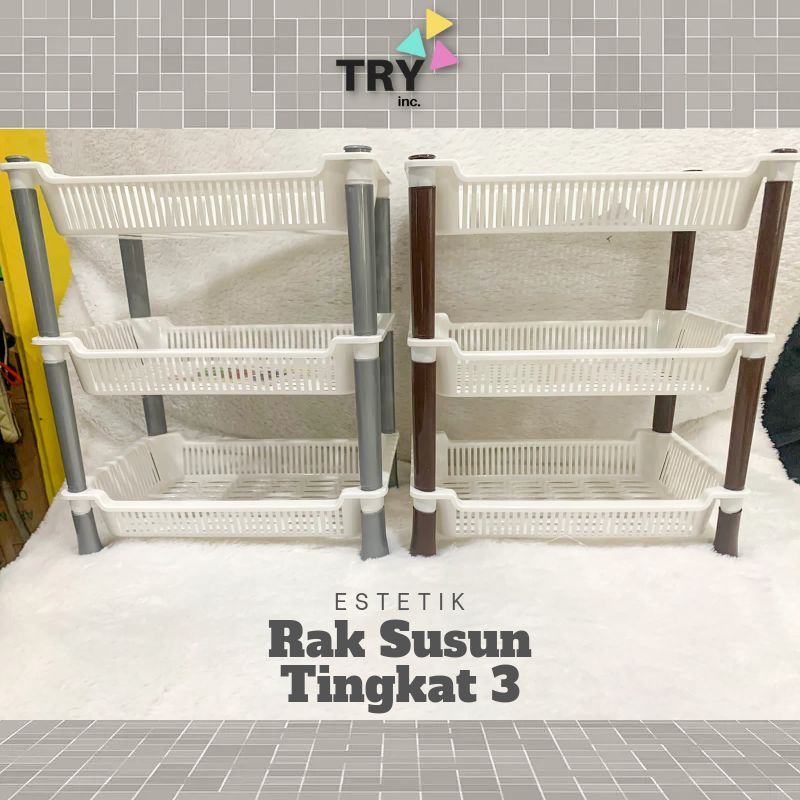 Jual Rak Susun 3 tingkat MyPlast | Rak susun segi empat estetik ...