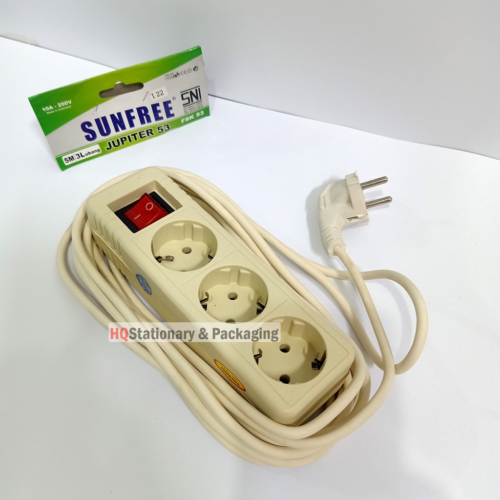 Jual Stop Kontak | Colokan Listrik | Terminal 3 Lubang - 5 Meter | Shopee Indonesia