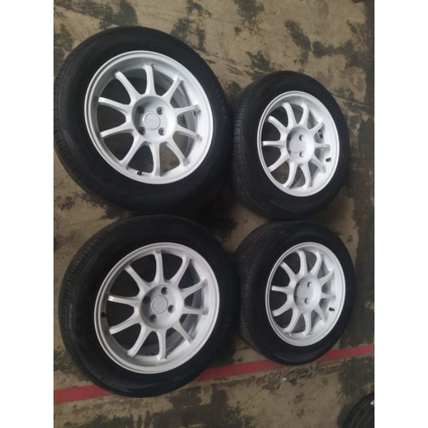 Jual velg bekas racing SSR Ring 16+ban champiro 195 60 16 lebar 7 et 38 pcd 4x100 | Shopee Indonesia