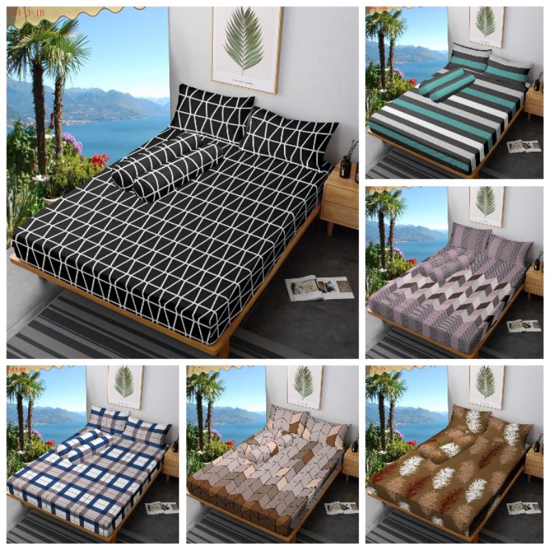 Jual Sprei Kotak Kotak Hitam Aesthetic/Sprei Kotak Estetik Murah Uk ...