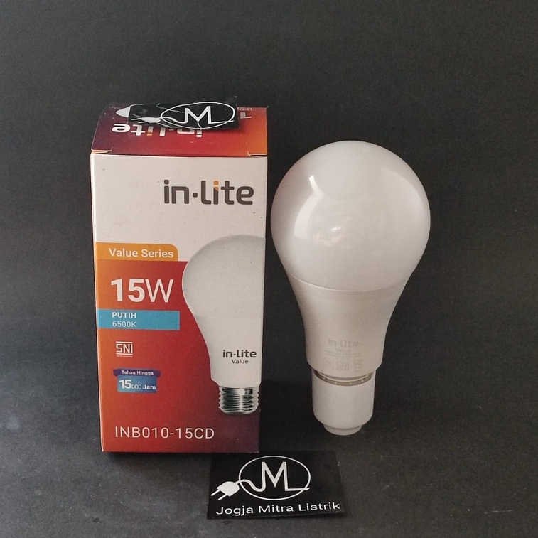 Jual LAMPU LED BULB VALUE INB010 INLITE 15 WATT PUTIH/KUNING | Shopee Indonesia