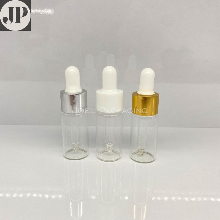 Jual Botol pipet kaca bening 10ml ring gold silver putih serum 10 ml ...