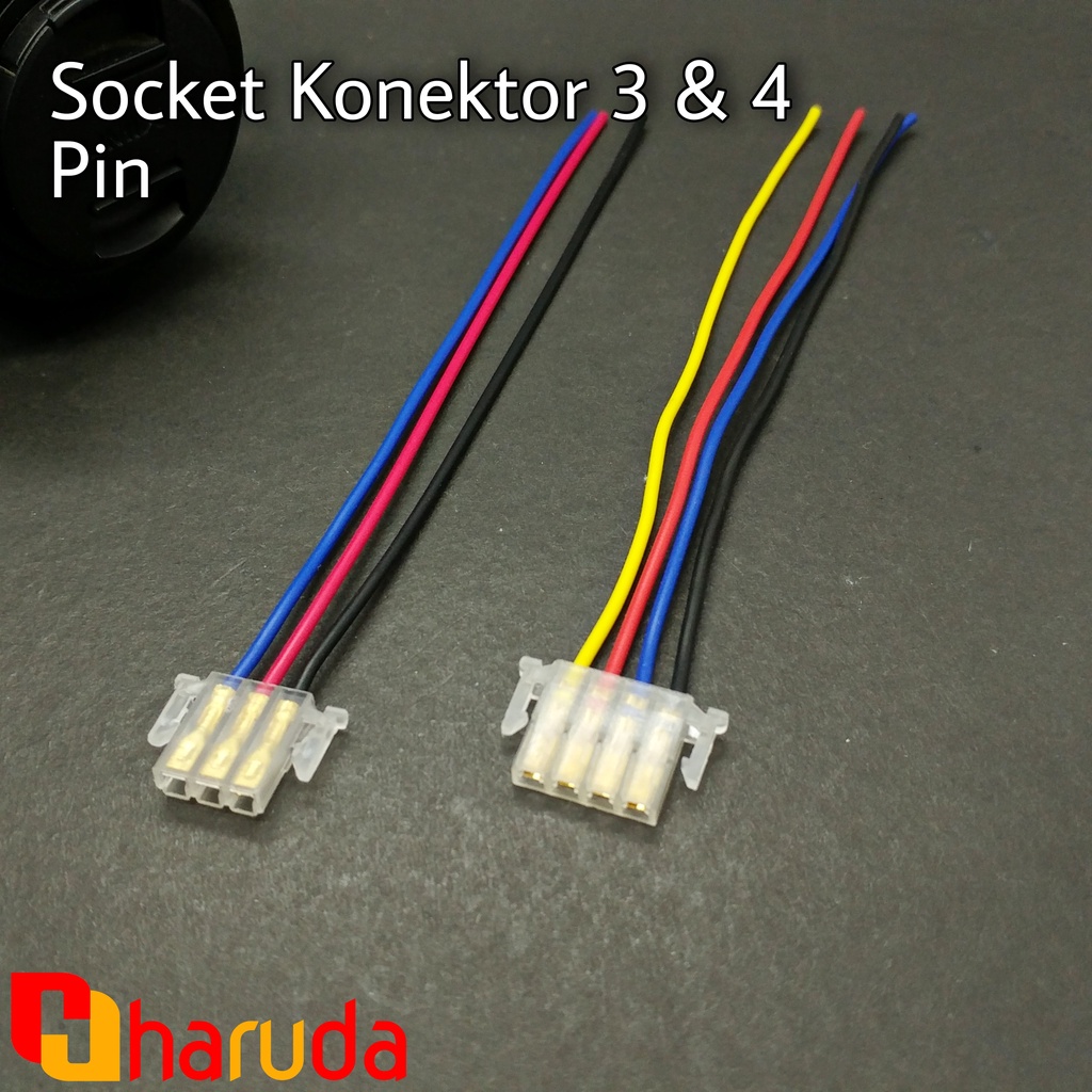 Jual Socket Connector Tombol DIM 3 dan 4 Pin | Shopee Indonesia
