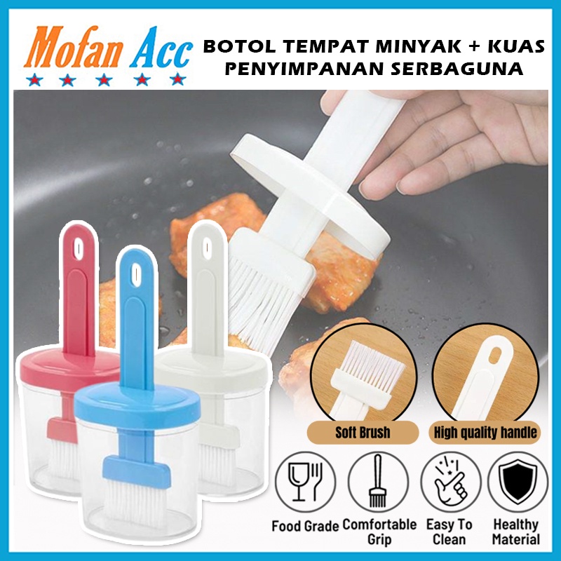 Jual Botol Tempat Minyak + Kuas / Tempat Penyimpanan Kecap Mentega Madu ...