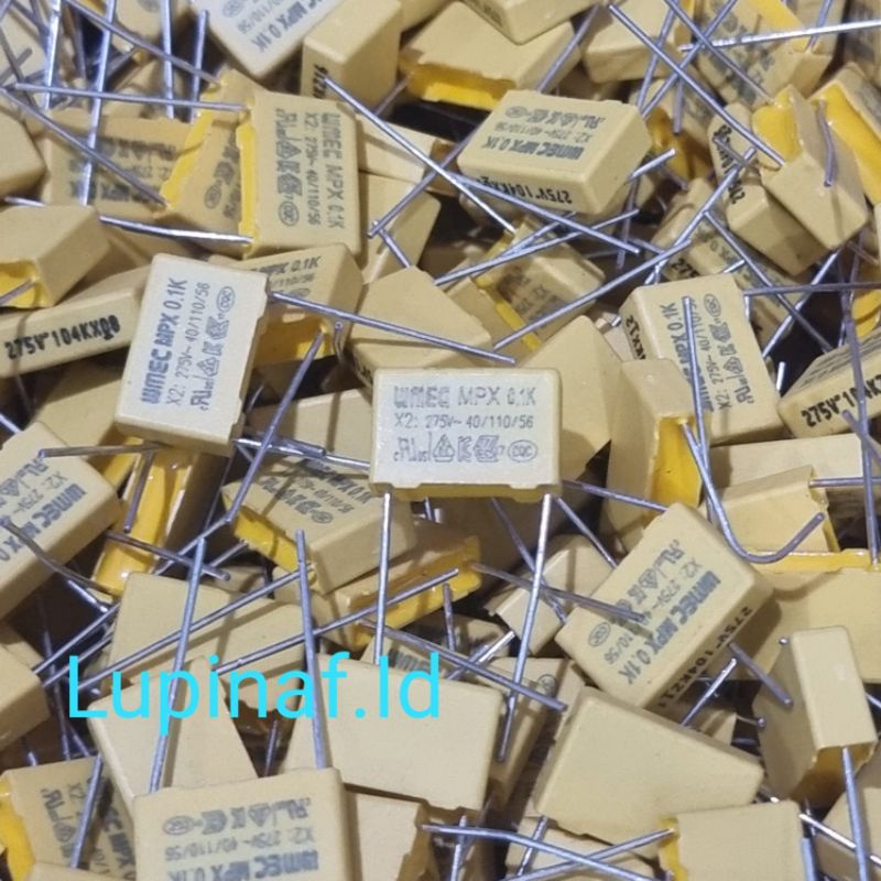 Jual CAPASITOR MKT 104 0.1UF / 224 0.22UF 275V KUNING KOTAK KAPASITOR | Shopee Indonesia