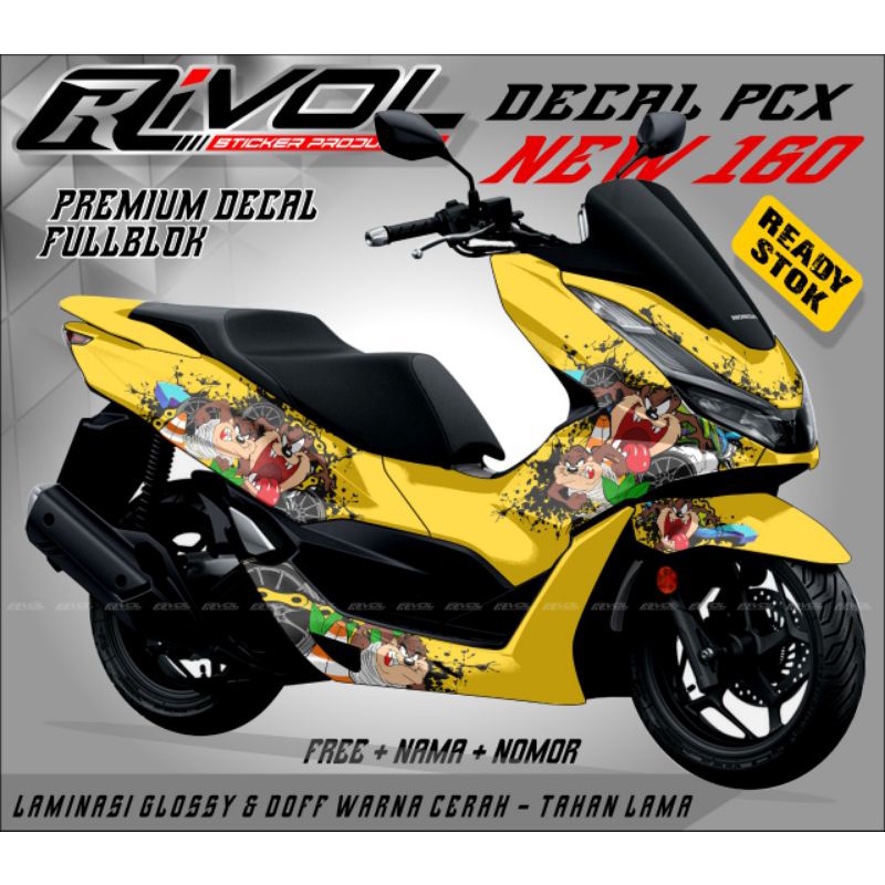 Jual stiker variasi decal motor Honda PCX new 160 full body-striping ...
