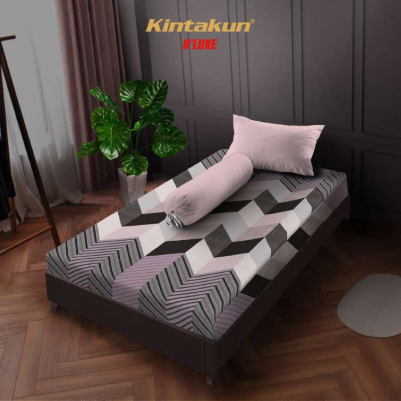 Jual Kintakun Sprei 90/100/120 Gian Aesthetic Dluxe Microfiber 20 cm (3in1) Abu - abu | Shopee ...