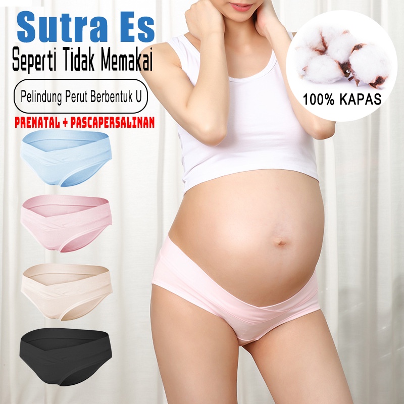 Jual Celana dalam wanita hamil Bahan Katun CD Undies Hamil Low Waist Maternity Panty celana ...
