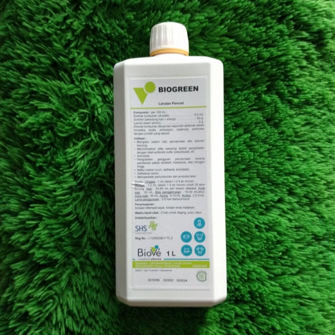 Jual Biogreen 1 Liter Supplement,Ayam,Bebek,Kucing,Sapi,Babi | Shopee ...