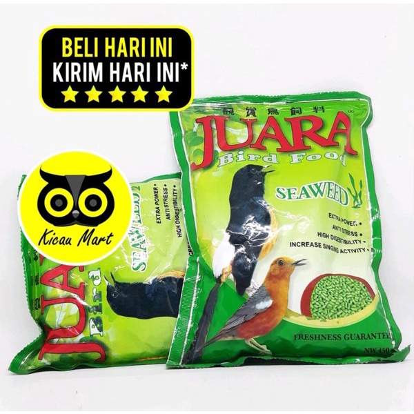 Jual Voer juara bird food seaweed pur burung kicau ocehan murai kacer ...