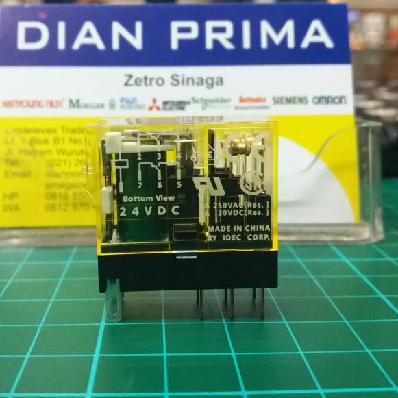 Jual Idec Relay RJ2S-CL-D24 2NO 2NC 8A 250Vac Koil 24VDC | Shopee Indonesia