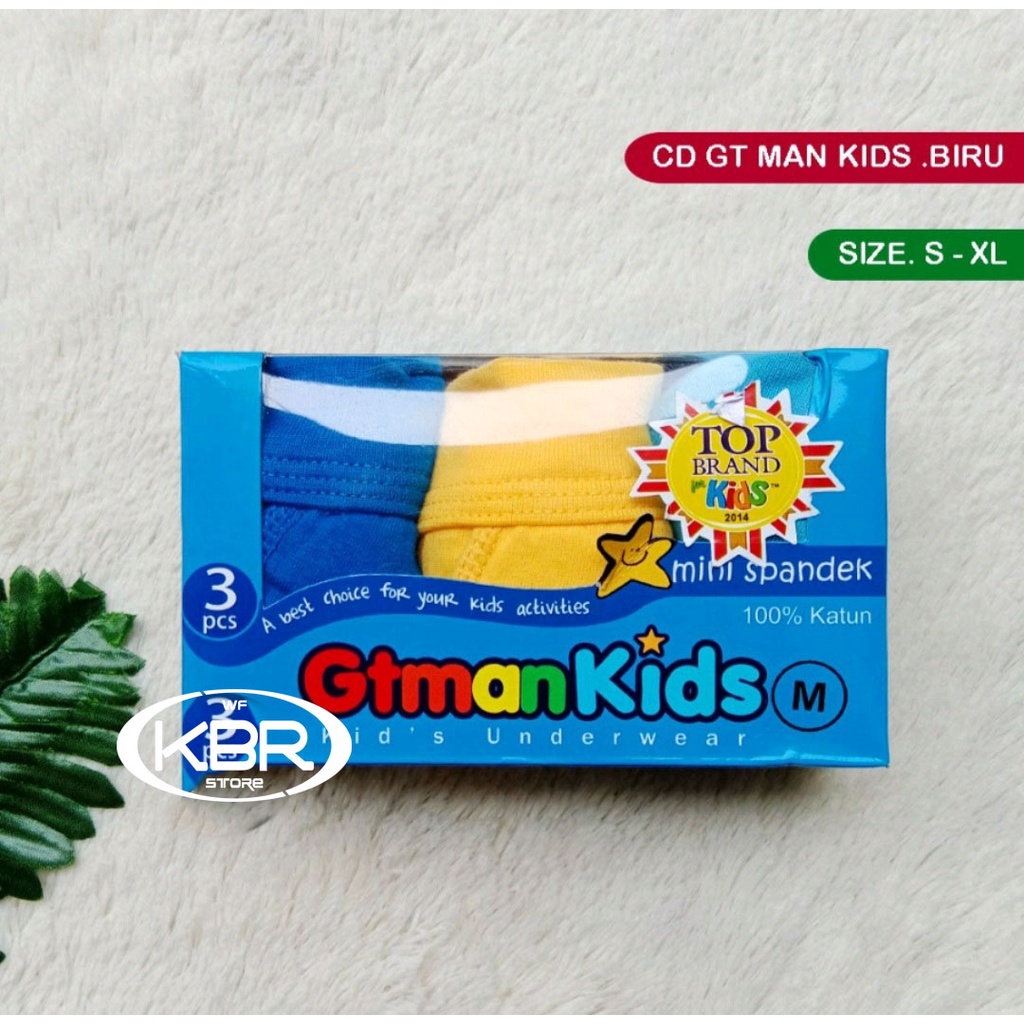 Jual [ isi 3 ] GT MAN KIDS BIRU | Celana dalam gt man anak | CD GT man ...