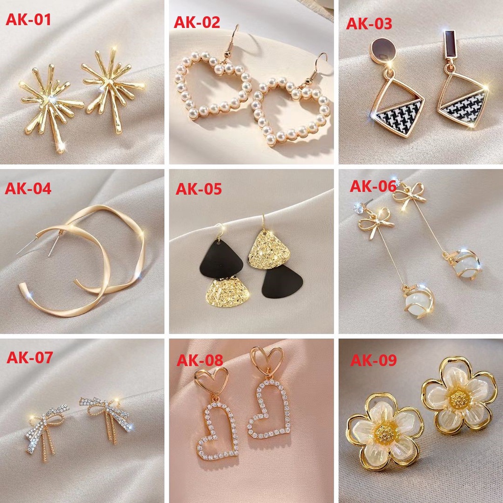 Jual Anting Korea Stud Hijab Aksesoris Anting Tusuk Fashion Mutiara ...