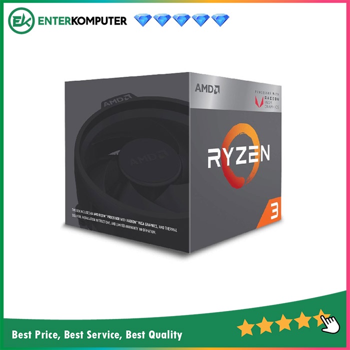 Jual AMD Ryzen 3 Raven Ridge 2200G - AM4 Box - 4 Core | Shopee Indonesia