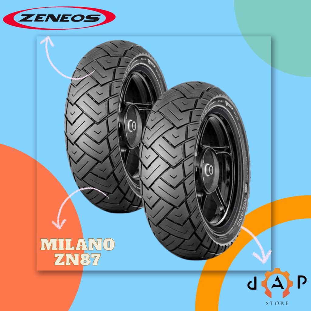 Jual PAKET BAN VESPA // ZENEOS MILANO 110/70-11 & 120/70-10 TUBELESS ...