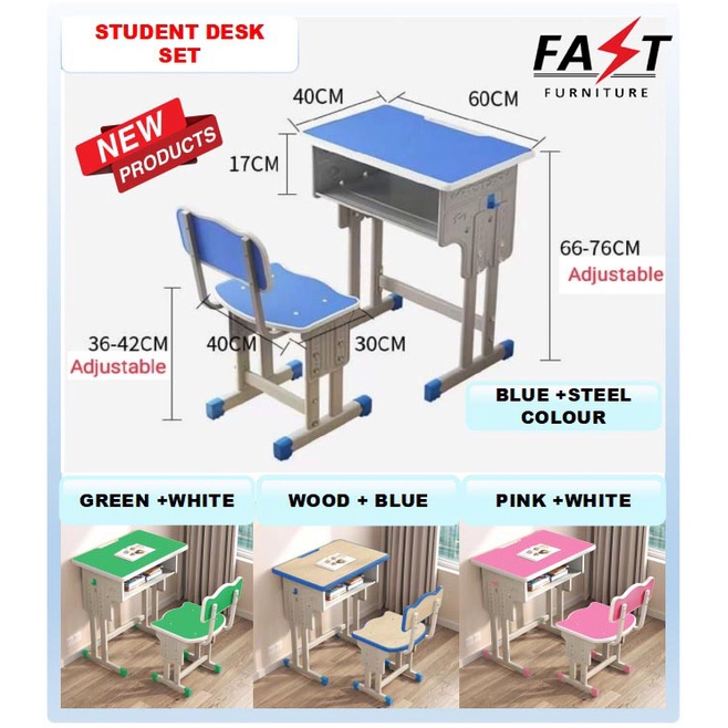 Jual Meja Sekolah Kursi Sekolah School Desk Rangka Besi CARDIF | Shopee ...