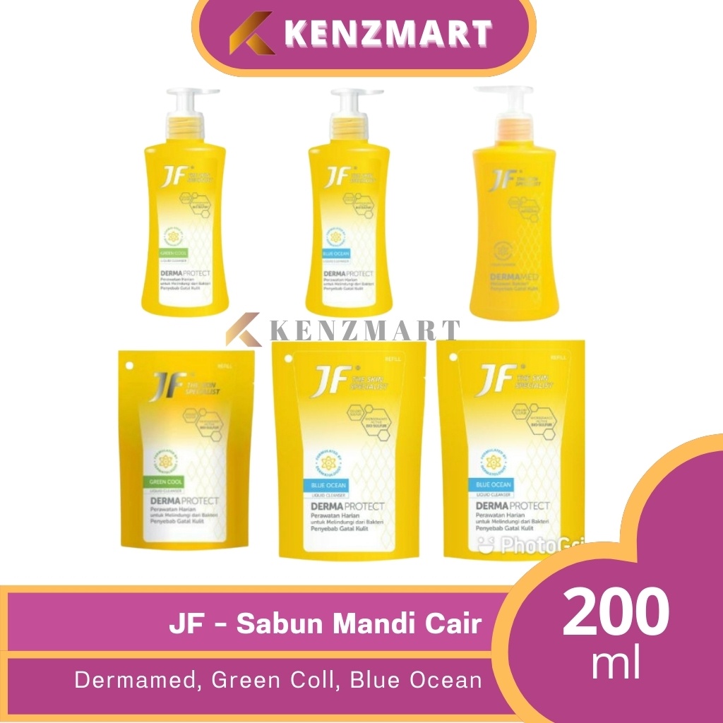Jual JF DERMAMED DERMA PROTECT LIQUID CLEANSER 200 ML JF SULFUR SABUN ...