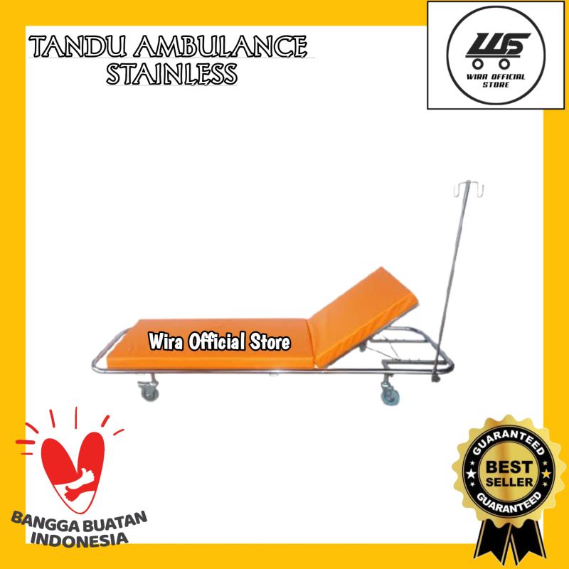 Jual Tandu Ambulance Stainless - Brankar Standar Pasien Ambulance ...