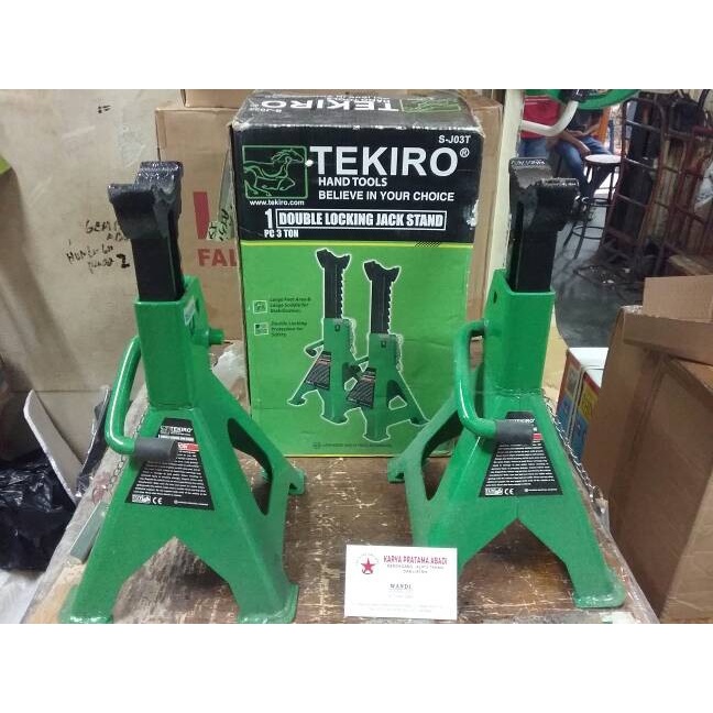 Jual JACK STAND TEKIRO 3 TON / DOUBLE LOCKING JACK STAND 3TON | Shopee ...