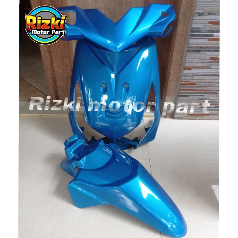 Jual Paketan Body Halus Depan Honda Beat Karbu 2010 - 2012 Biru Muda ...