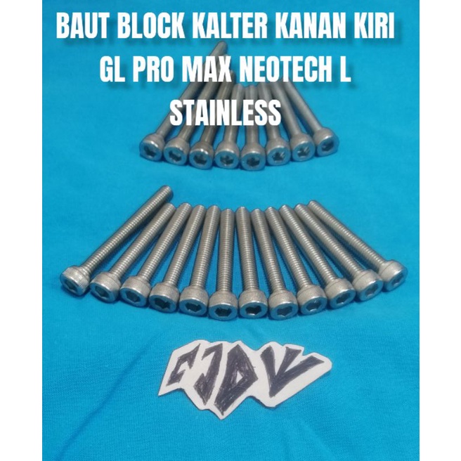 Jual BAUT L STAINLESS FT SET KALTER BLOK BLOCK MESIN KANAN KIRI BAK MAGNET BAK KOPLING GL PRO ...