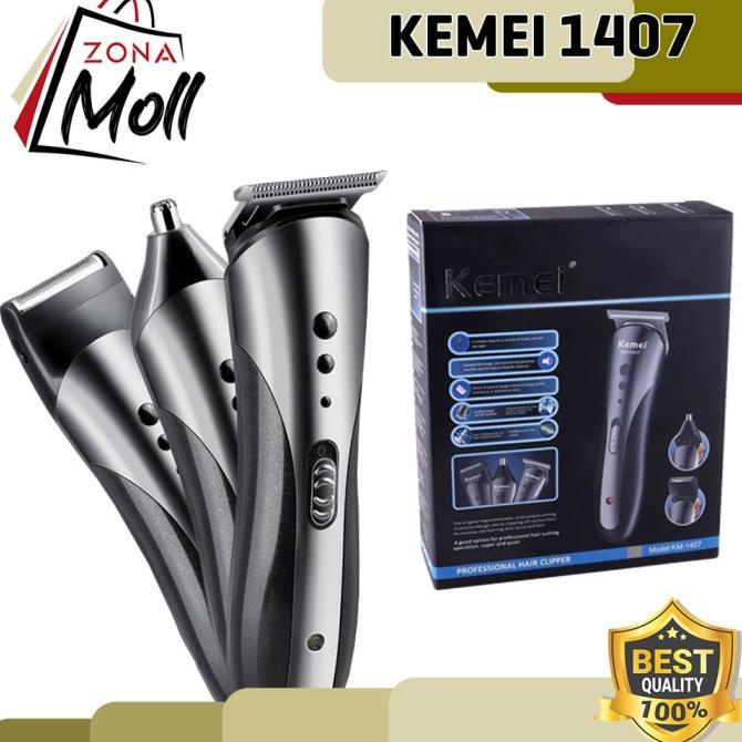 Jual CLIPPER KEMEI KM-1407 ALAT MESIN CUKUR 3 IN 1 | Shopee Indonesia