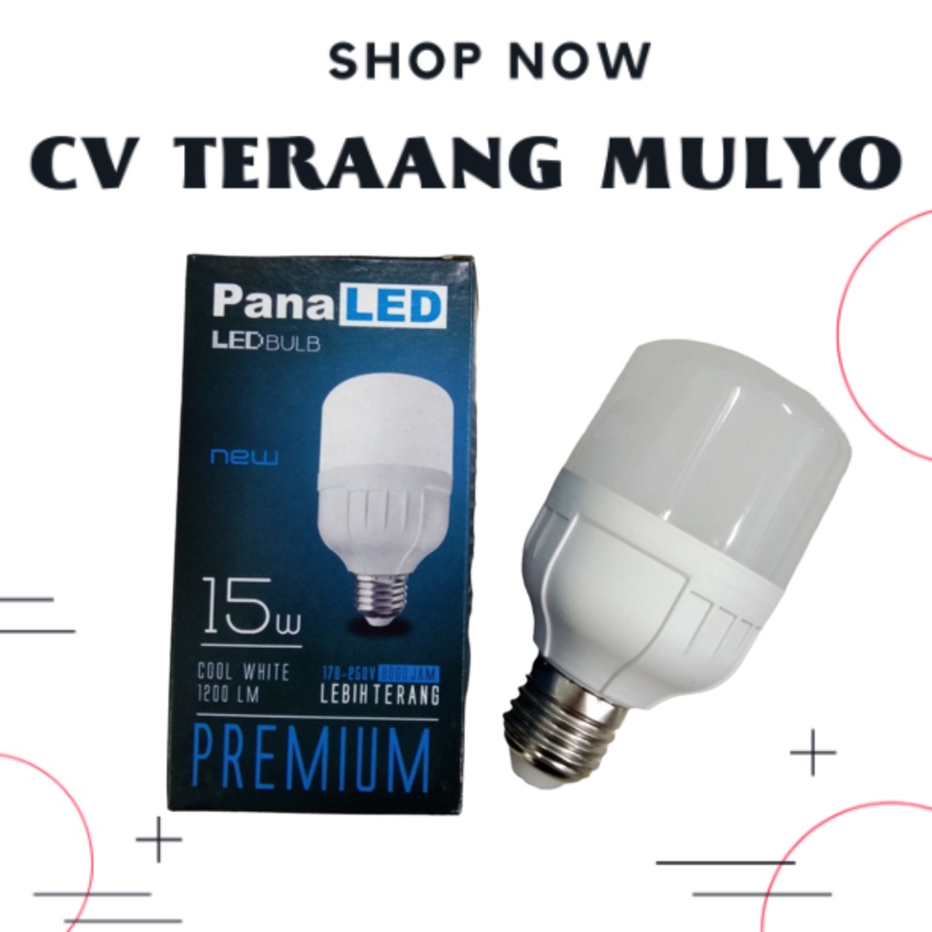 Jual Lampu LED Bohlam Premium 15Watt Putih PANALED | Shopee Indonesia