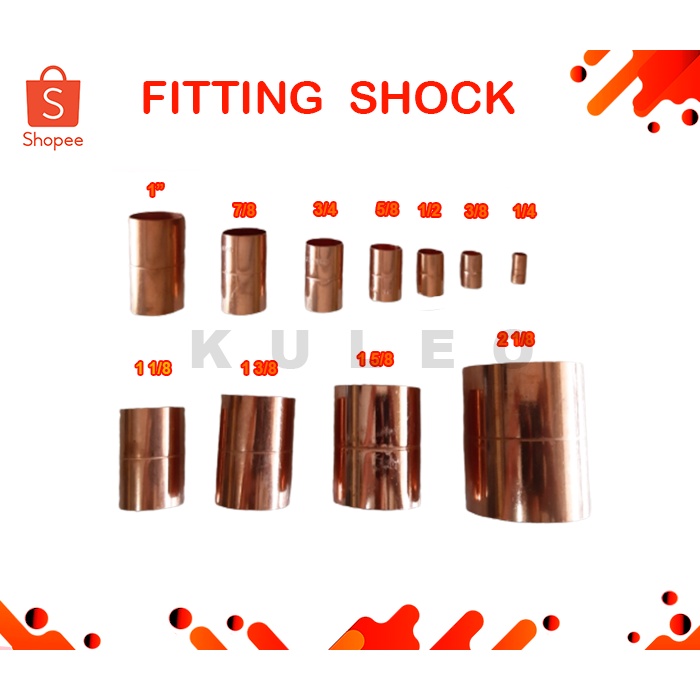 Jual sock pipa tembaga 1/2 / Sok Tembaga / Shock Sambungan Pipa ...