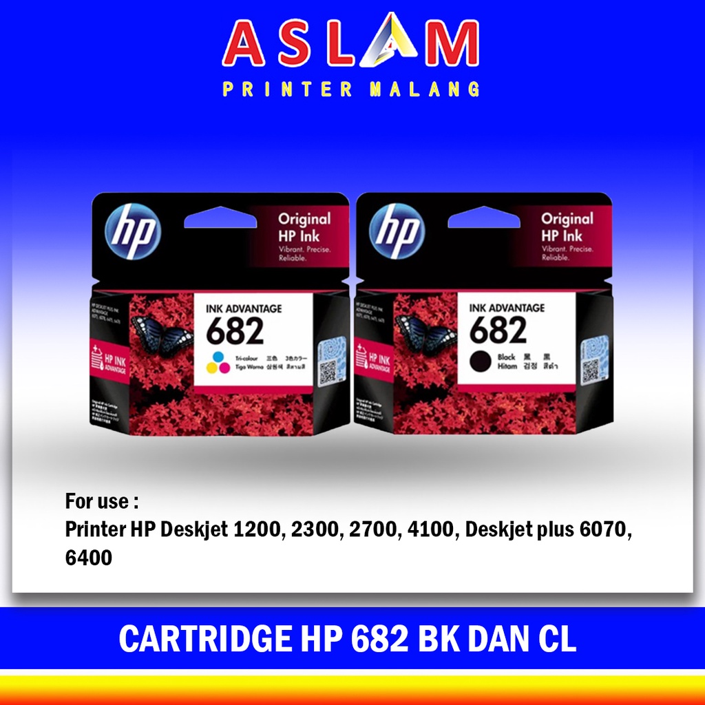 Jual Cartridge Tinta HP 682 Black & Color Cartridge Original ...