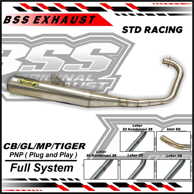 Jual knalpot standart touring BSS ORIGINAL anti polisi cb mp tiger free ...