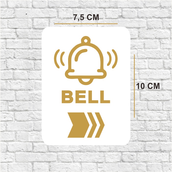 Jual Akrilik Sign BELL Putih Tempel Panah - Rumah / Kantor / Cafe (BLP ...