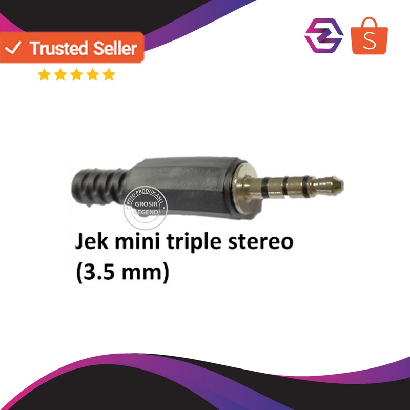 Jual Jack jak jek mini triple stereo buntut jek aux audio 3.5 mm ...