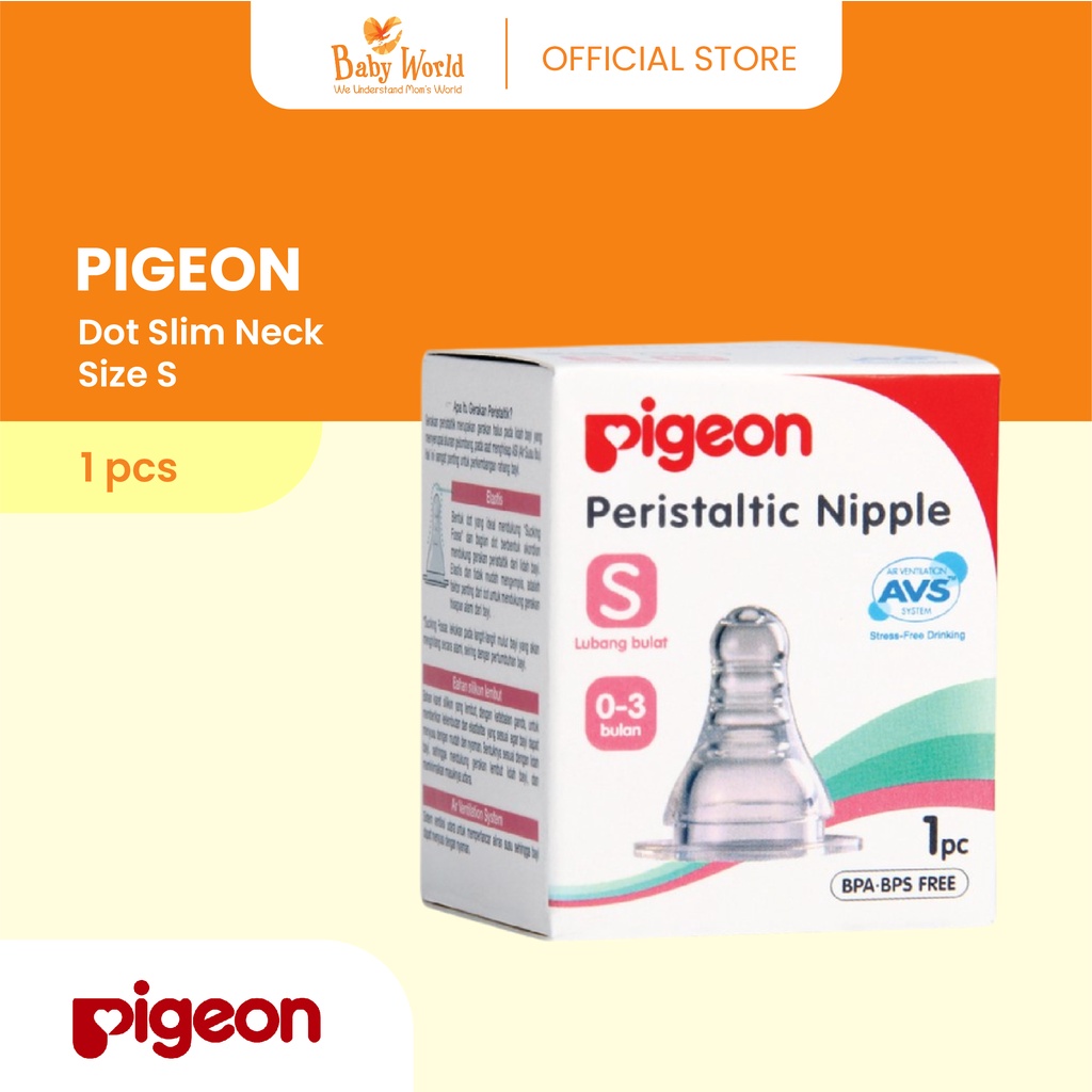 Jual PIGEON Dot Slim Neck Size S Isi 1 Pcs | Dot Bayi | Shopee Indonesia