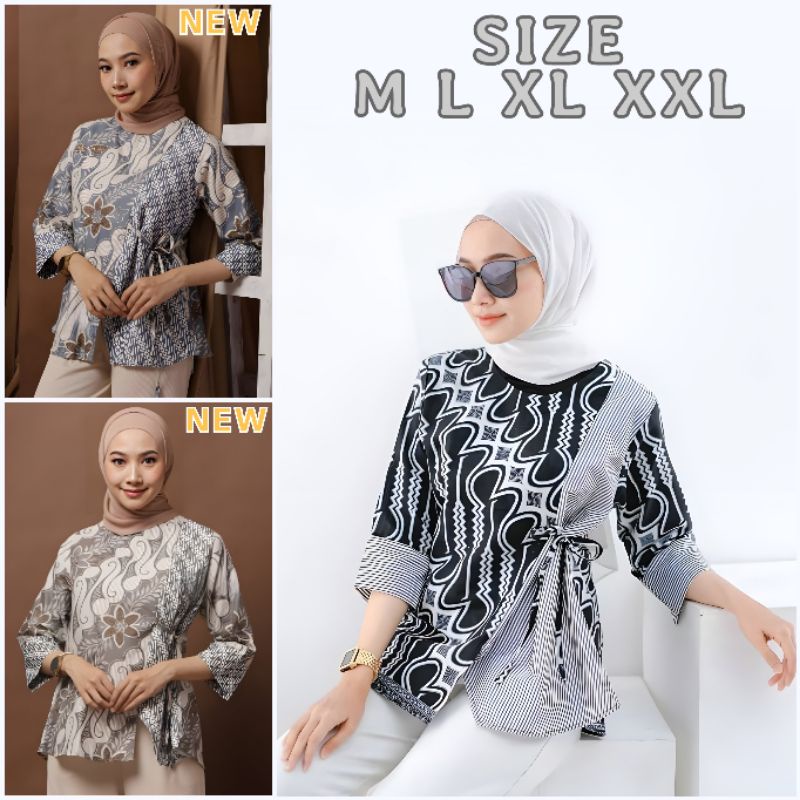 Jual BAJU BATIK WANITA MODERN MONALISA GENES M,L,XL asli PEKALONGAN ...