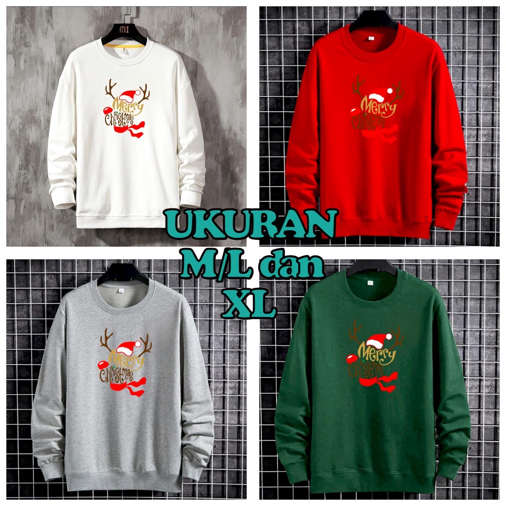 Jual MUKZHOP - BAJU SWEATER CHRISTMAS DEER / atasan lengan panjang ...
