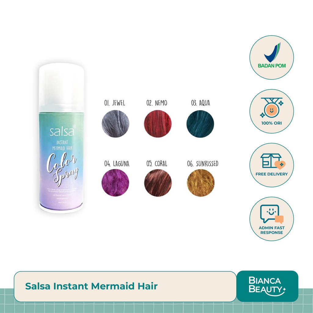 Jual Salsa Instant Mermaid Hair Color Spray (Semir Rambut Instan) 80ml ...