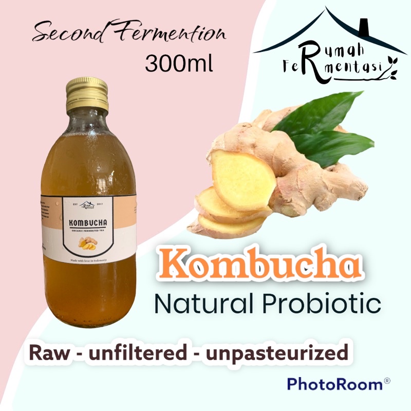 Jual Kombucha Ginger (Jahe) 300ml | by Rumah Fermentasi | Shopee Indonesia