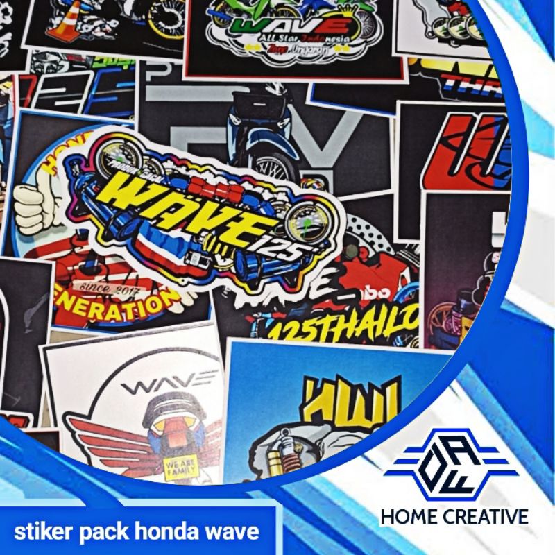 Jual sticker pack honda wave thailand / stiker komunitas honda wave ...
