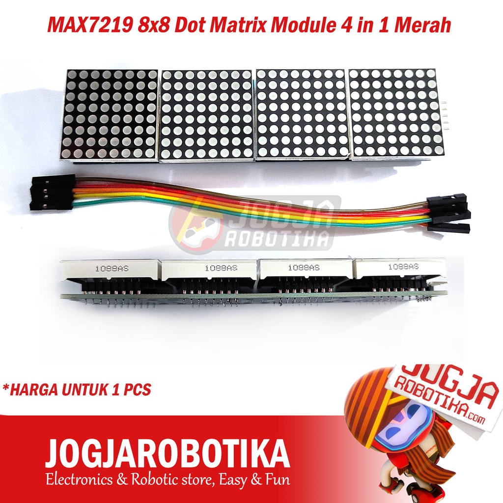 Jual MAX7219 8x8 Dot Matrix Module 4 in 1 Merah | Shopee Indonesia