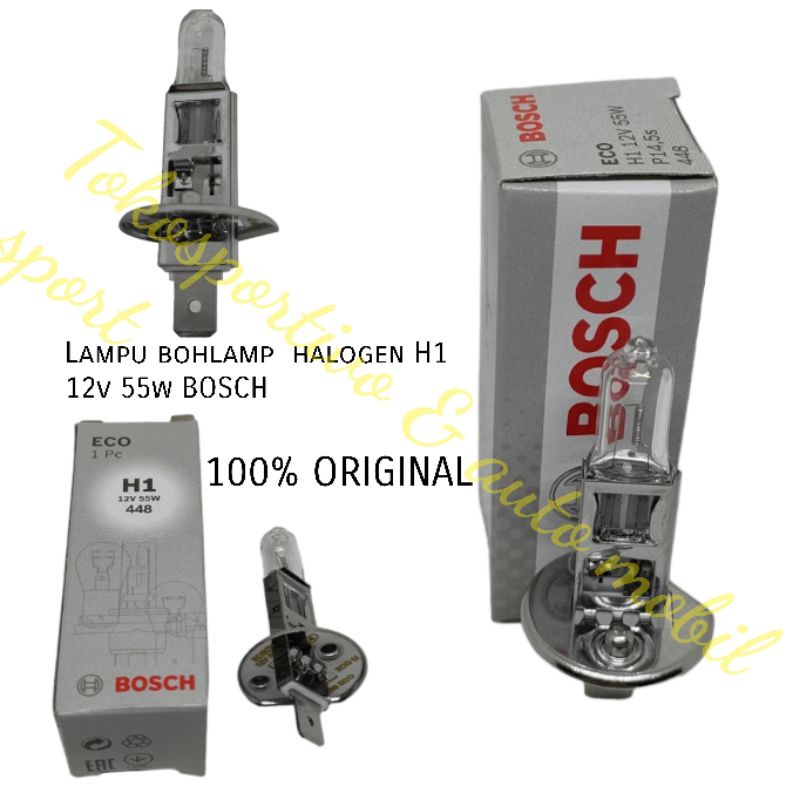 Jual LAMPU BOHLAMP STANDAR H1 12V 55W BOSCH ORIGINAL LAMPU HALOGEN H1 ...